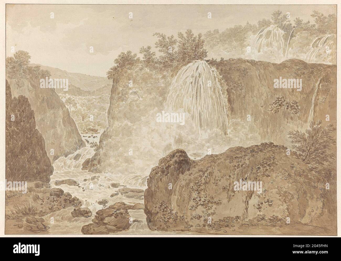 The Waterfalls at Tivoli. Drawing from a group of drawings of ...