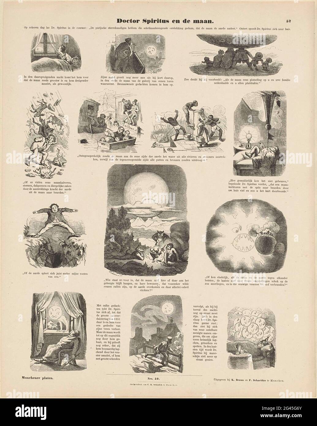 Doctor spirit and moon; Munchener plates. Leaf with 13 performances ...