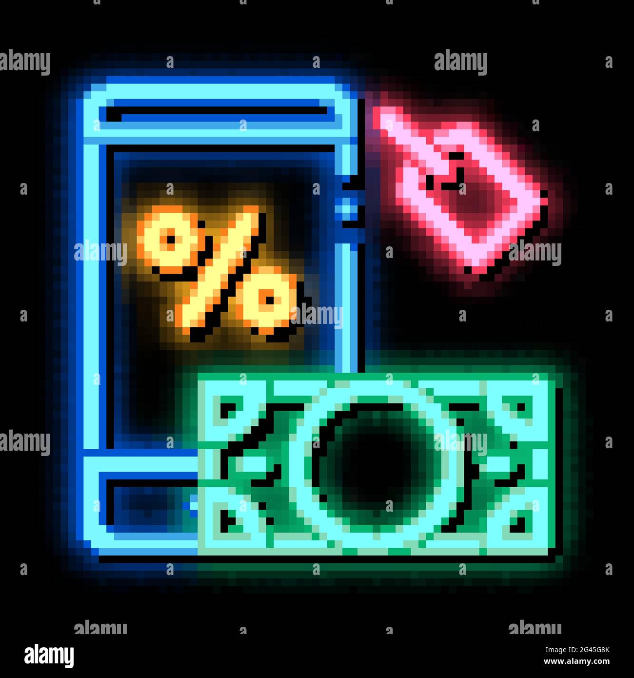 money phone pledge neon glow icon illustration Stock Vector Image & Art ...