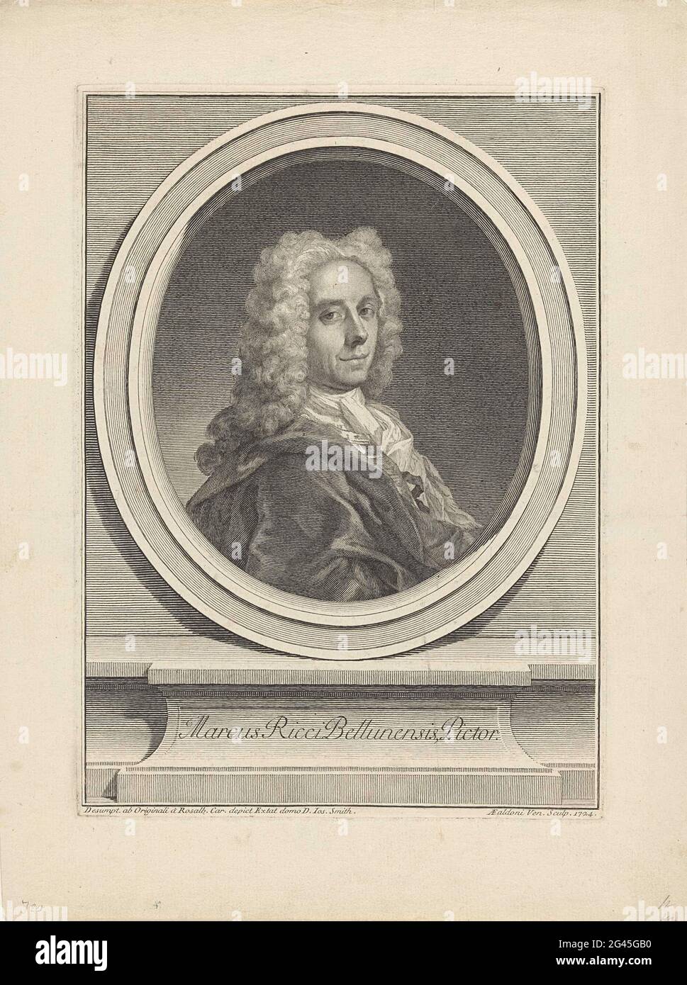 Portrait of painter Marco Ricci Stock Photo - Alamy