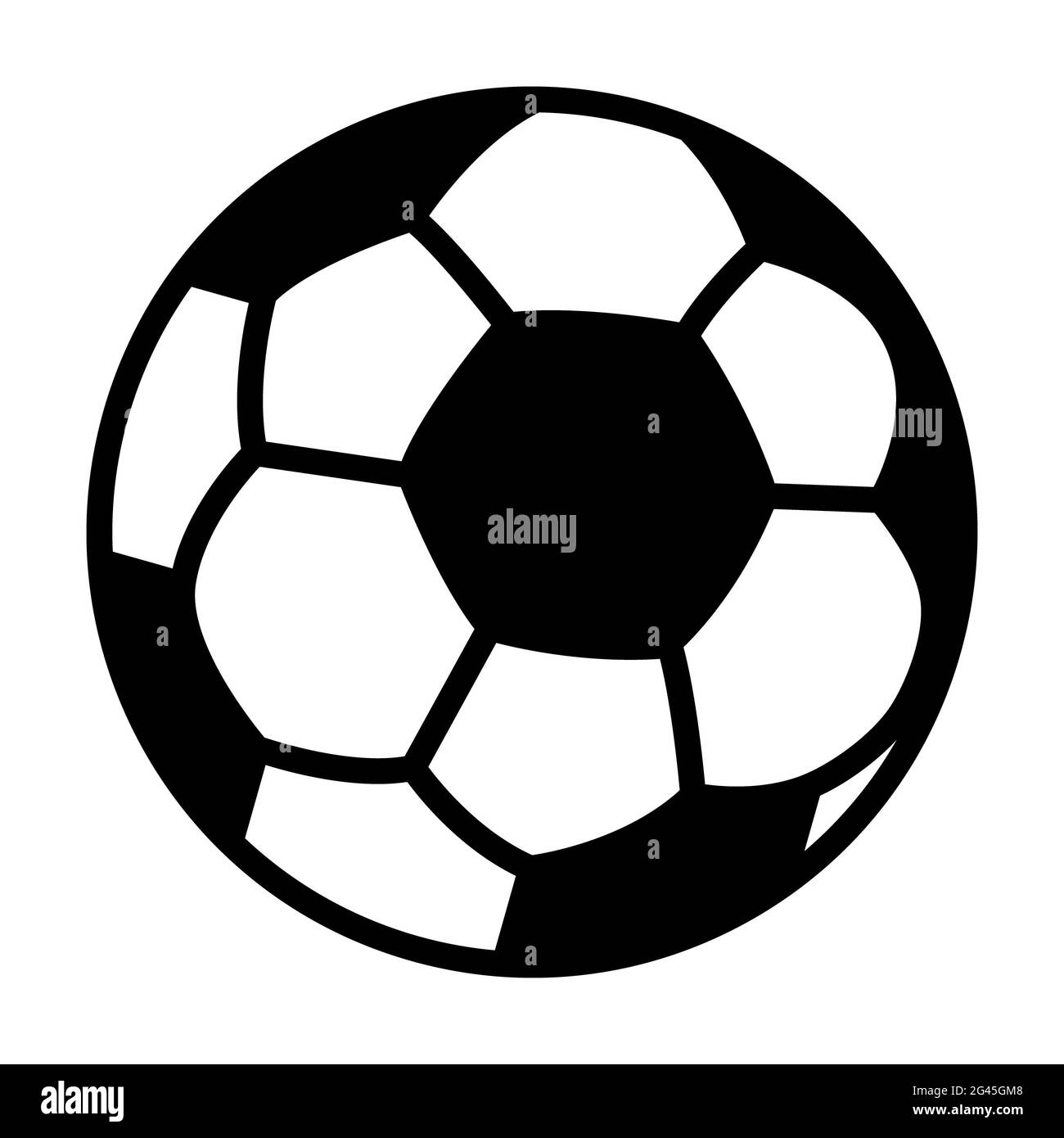 Football ball icon. Flat pictogram vector stock illustration. Isolated ...