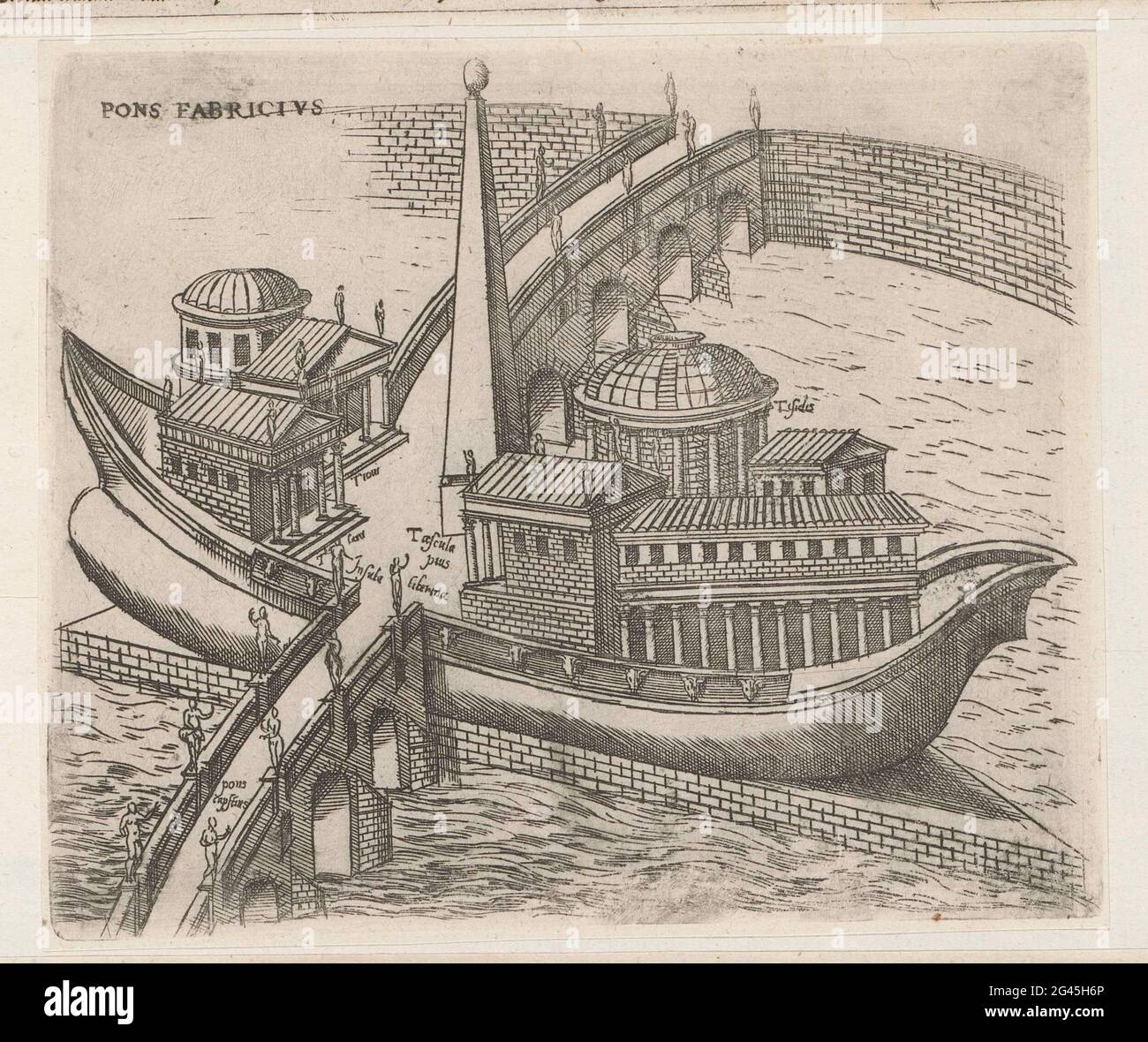 The tin island in Rome; Pons Fabricius; Livre des Edifes Antiques ...