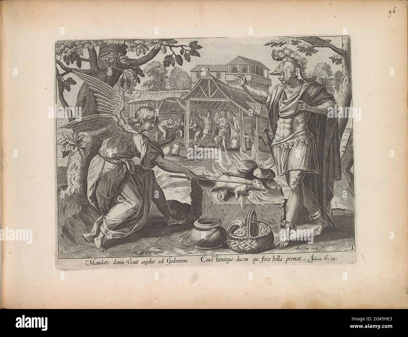 Gideon and the angel; History of Gideon; Theatrum Biblicum Hoc Est ...