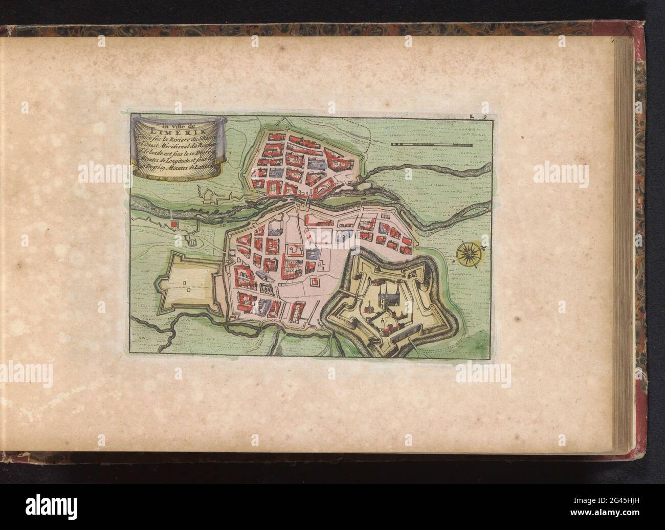 Map of Limerick; La Ville De Limerik. Map of Van de Irish city of ...