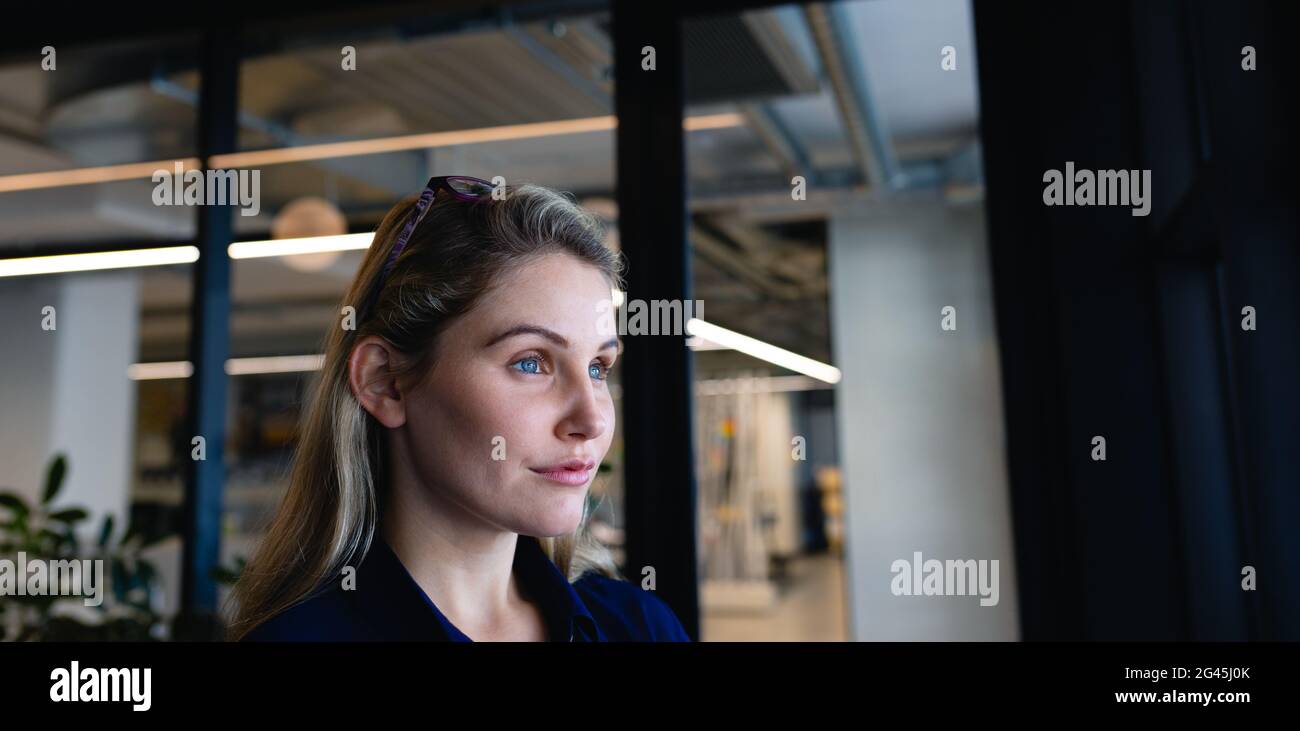 Side view of a Caucasian woman Stock Photo - Alamy