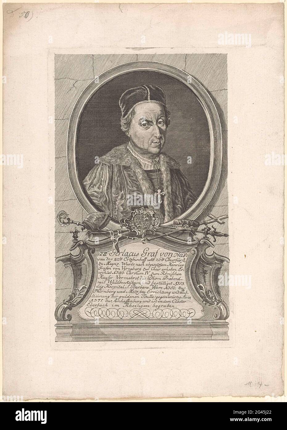Portrait of gerlach from Nassau. Portrait of gerlach in an oval. There ...
