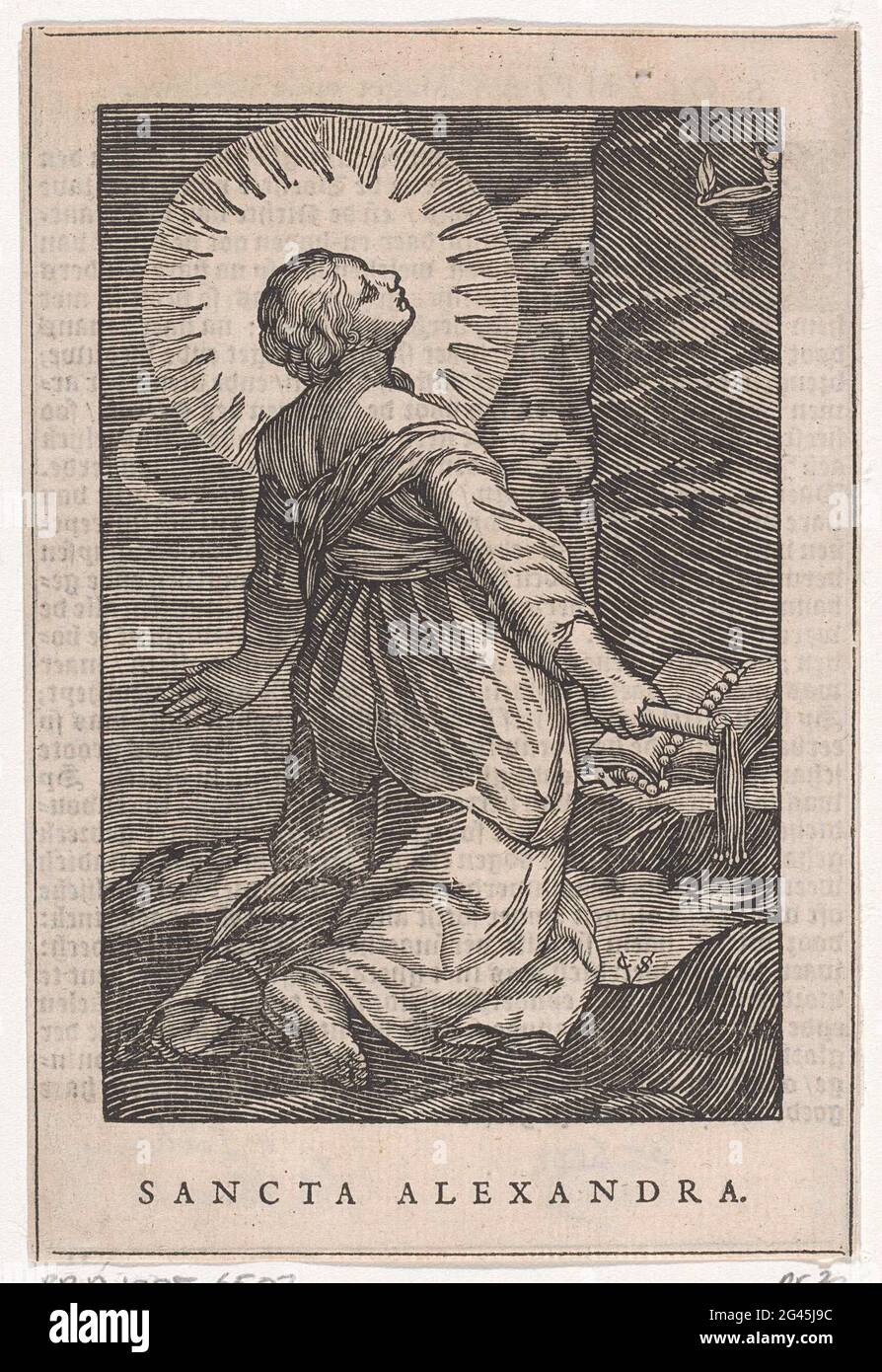 Saint Alexandra as a hermal; Sancta Alexandra Stock Photo - Alamy