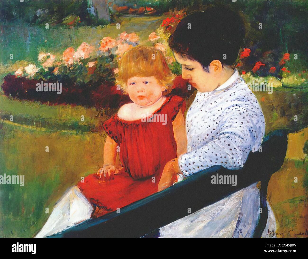 Mary Cassatt (1843-1826) - in Park C 1894 Stock Photo - Alamy