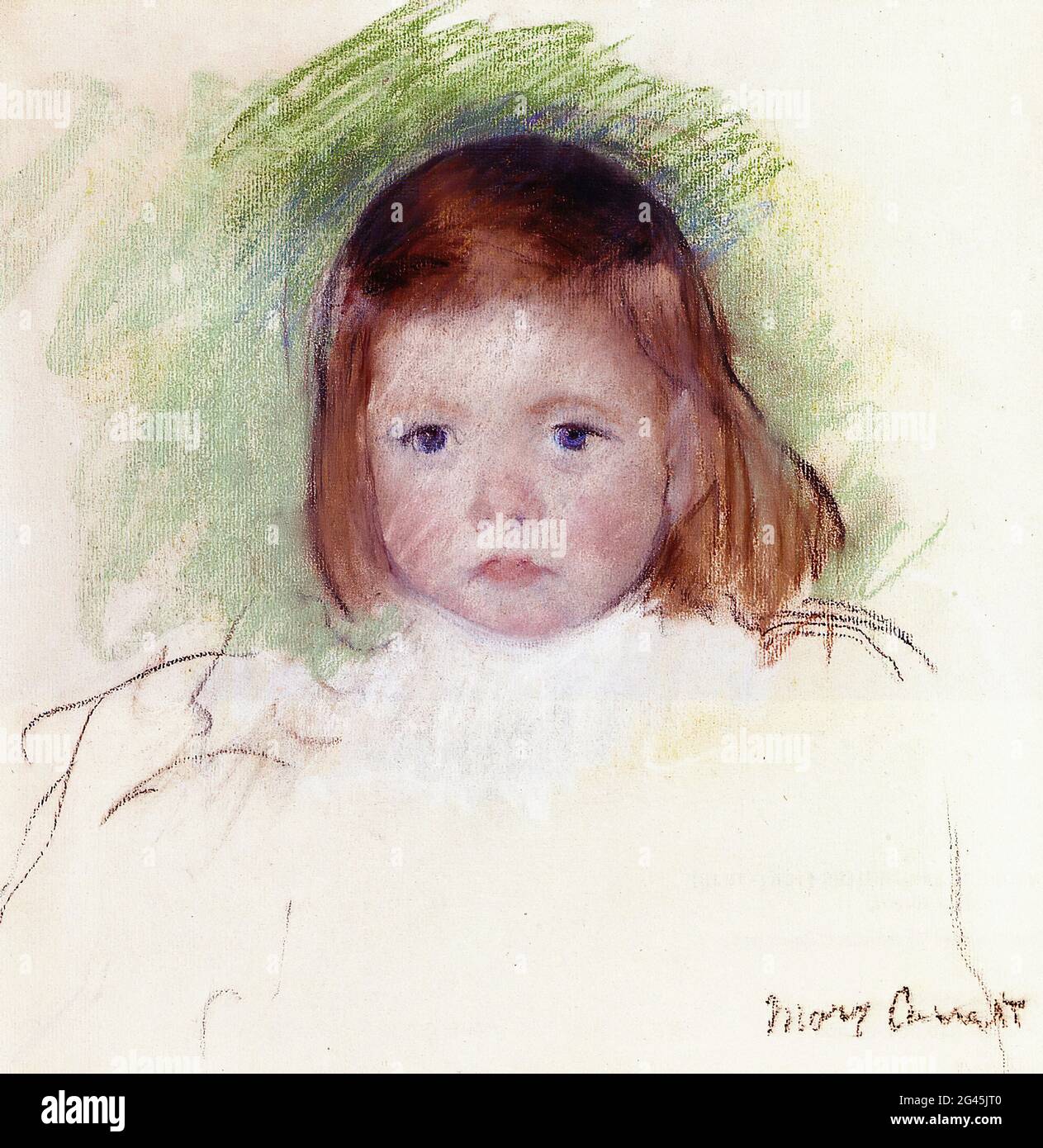 Mary Cassatt (1843-1826) - Portrait Ellen Mary Cassatt C 1898 Stock ...
