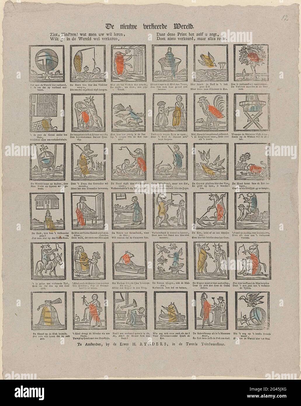 The new wrong world. Sheet with 36 representations of the wrong world ...