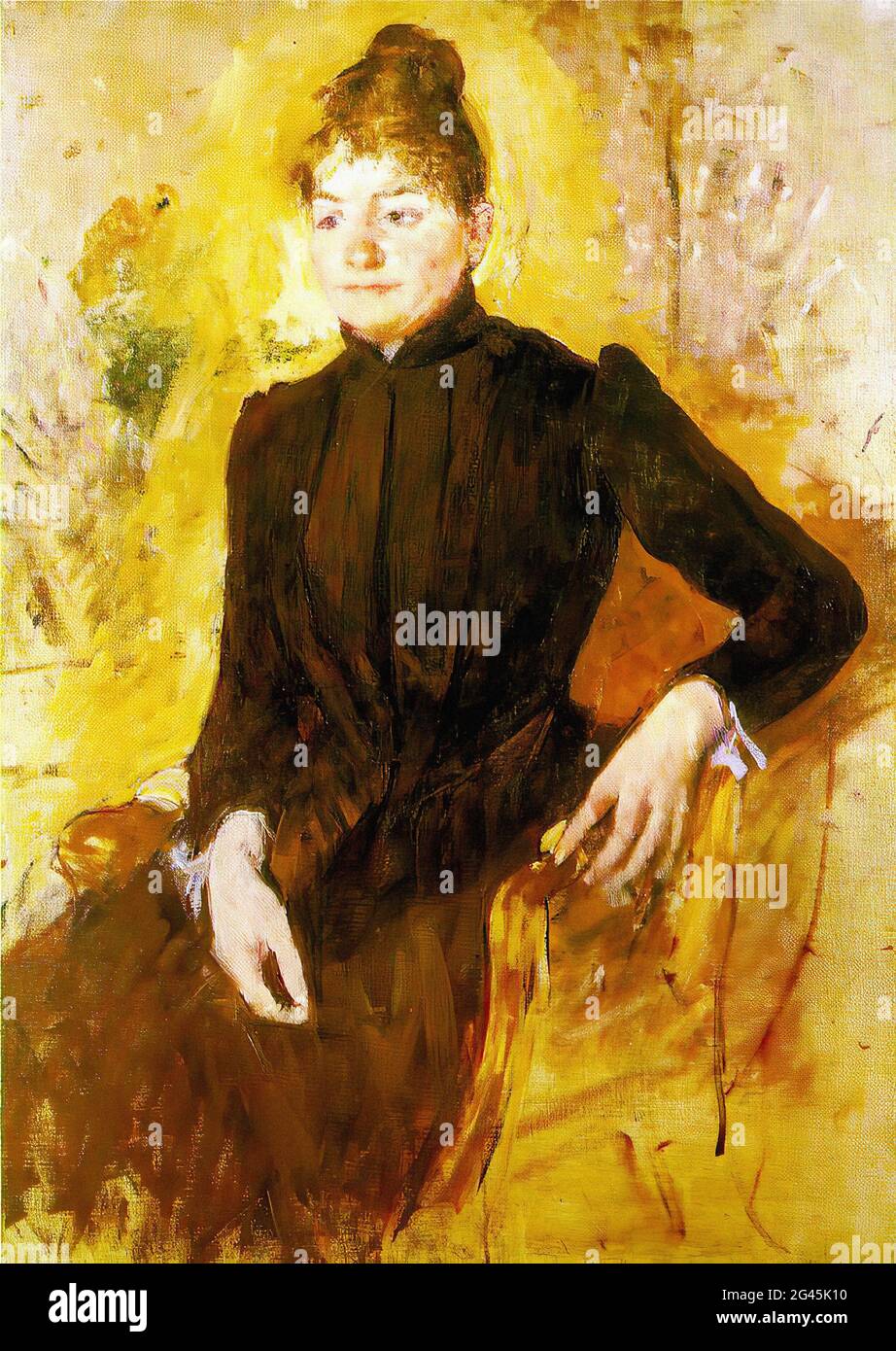 Mary Cassatt (1843-1826) - Woman Black C 1882 Stock Photo - Alamy