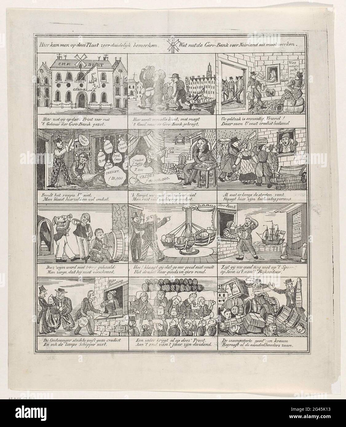 Cartoon to the plans to the creation of a girobar, 1836; Here you can ...