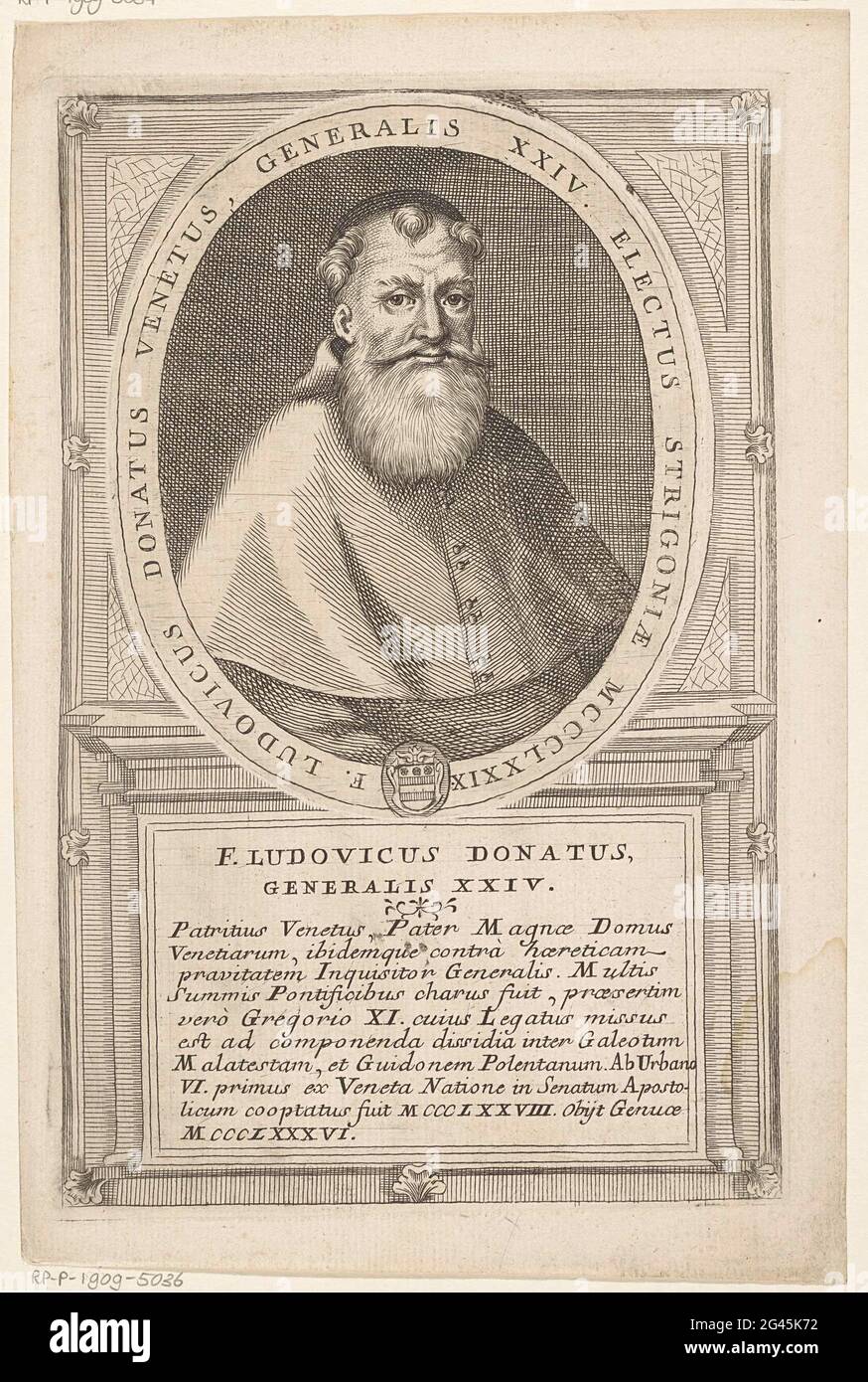 Portrait of Ludovico Donati, 24th Minister General of Franciscan Order ...