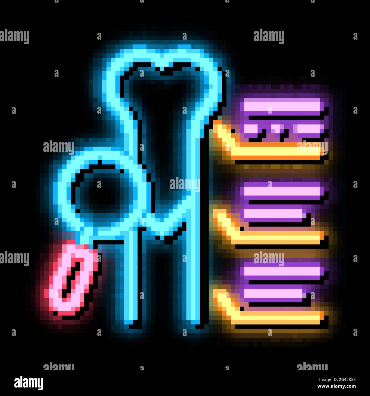 study bone joint neon glow icon illustration Stock Vector Image & Art ...