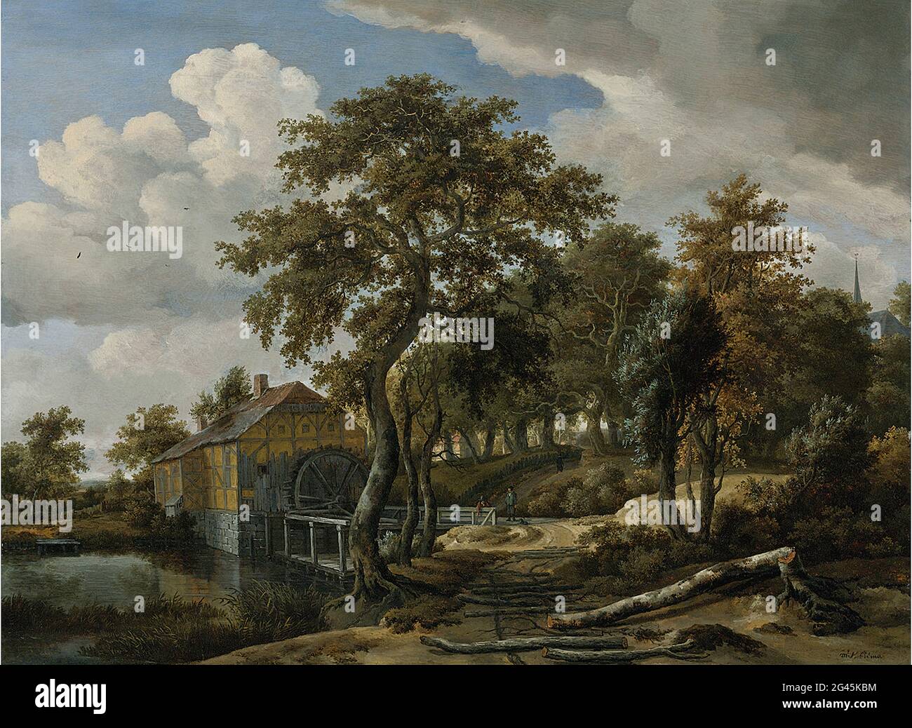 Meindert Hobbema - Summer Landscape with a Watermill Stock Photo - Alamy