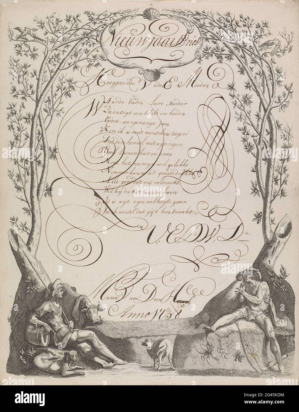 Greeting letter with Mercury and Argus. Greeting letter with described ...