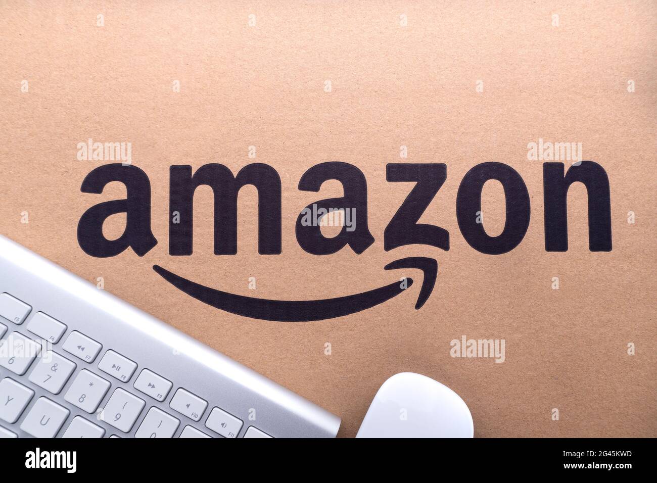 Amazon shipping boxes hi-res stock photography and images - Alamy