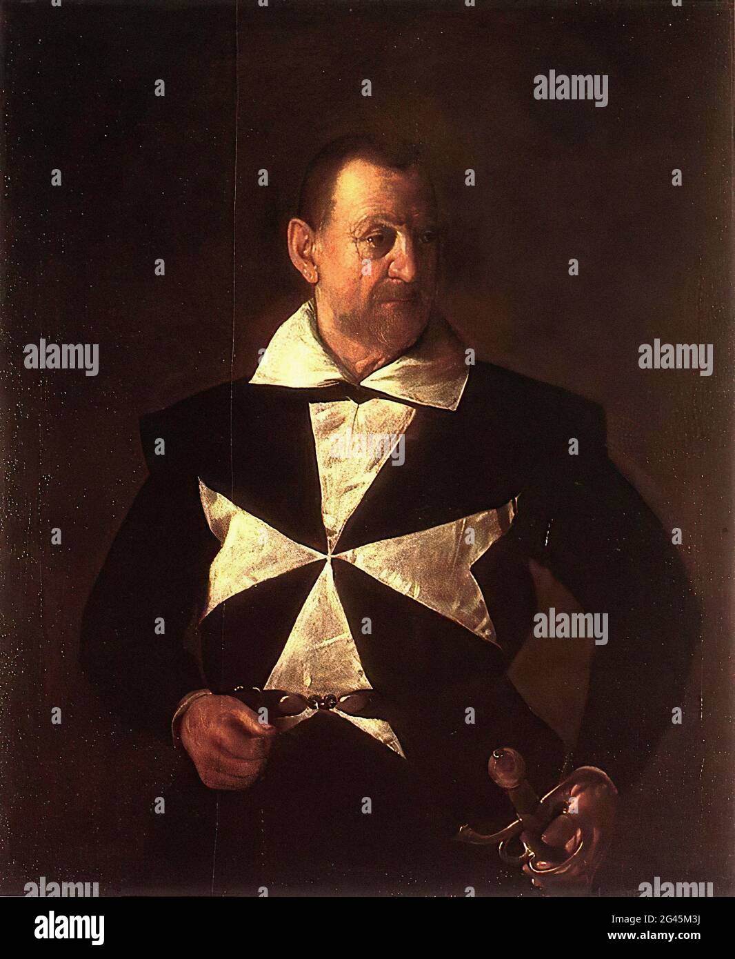 Michelangelo Merisi Da Caravaggio - Portrait Alof Wignacourt 1608 Stock ...