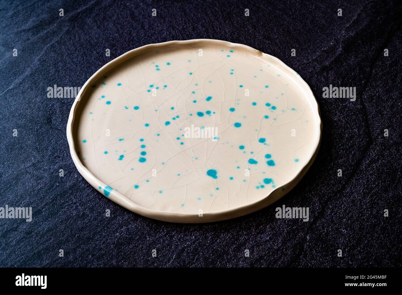 Handmade Ceramic Service Plate. Ready to Use and Sell Stock Photo - Alamy