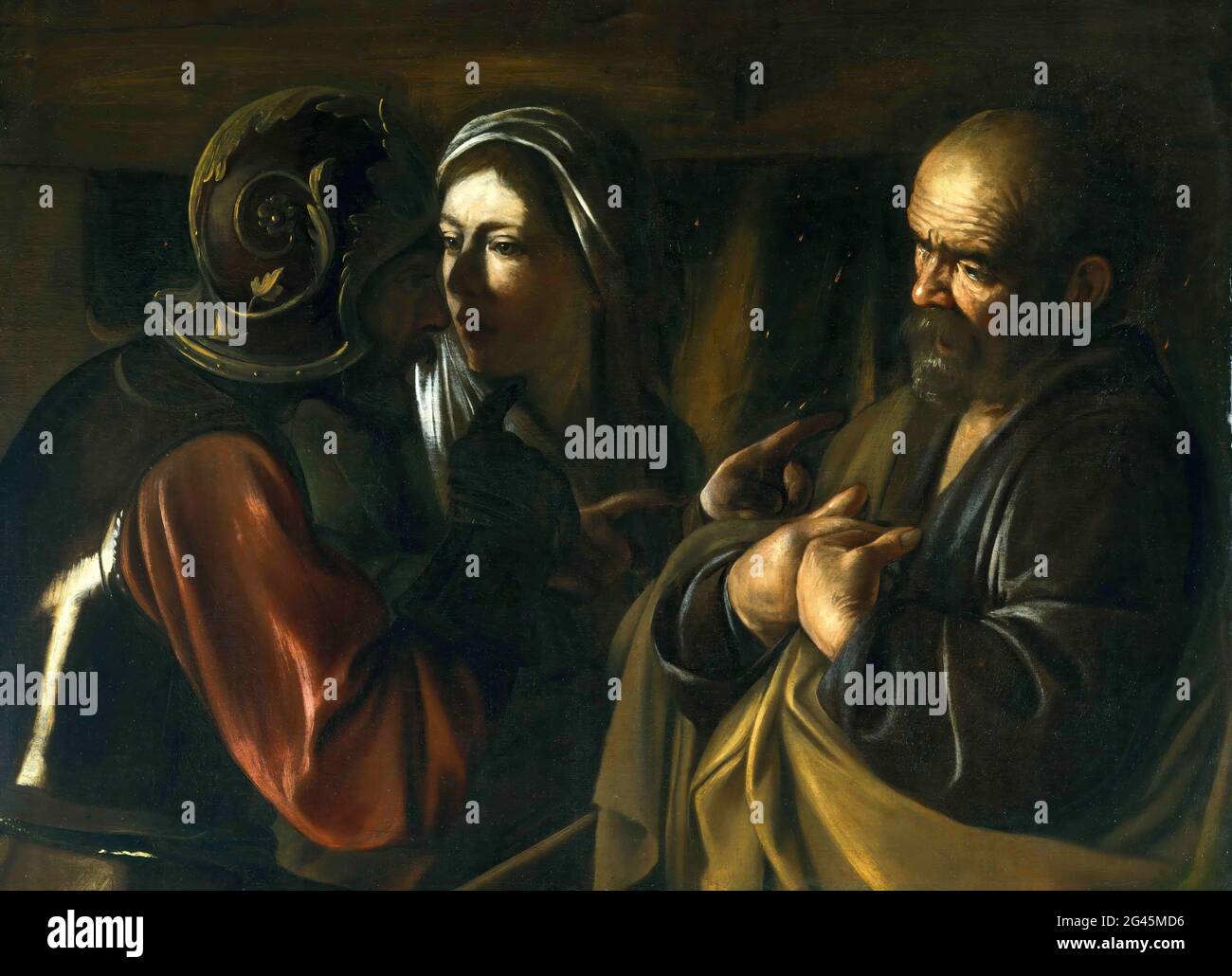 Michelangelo Merisi Da Caravaggio - the Denial of Saint Peter Stock ...
