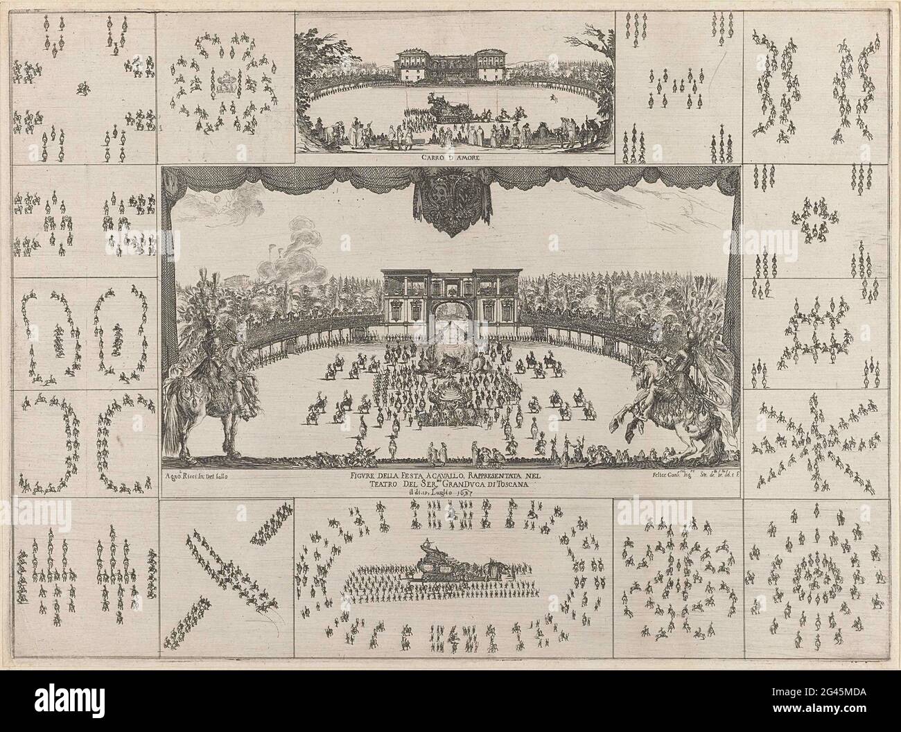 Carousel in Florence in honor of Marriage of Ferdinand II. Leaf with ...