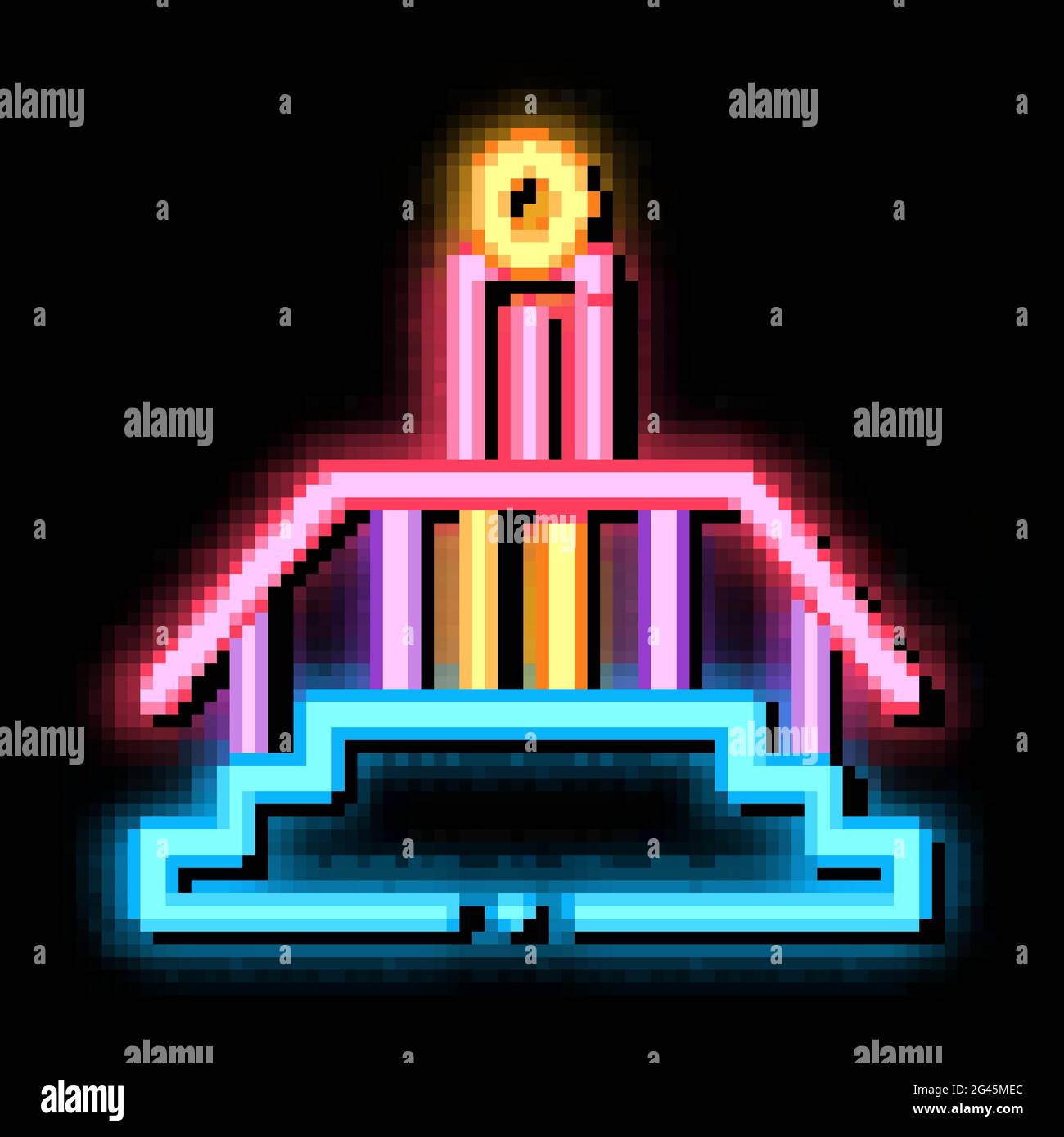 man on stairwell neon glow icon illustration Stock Vector Image & Art ...