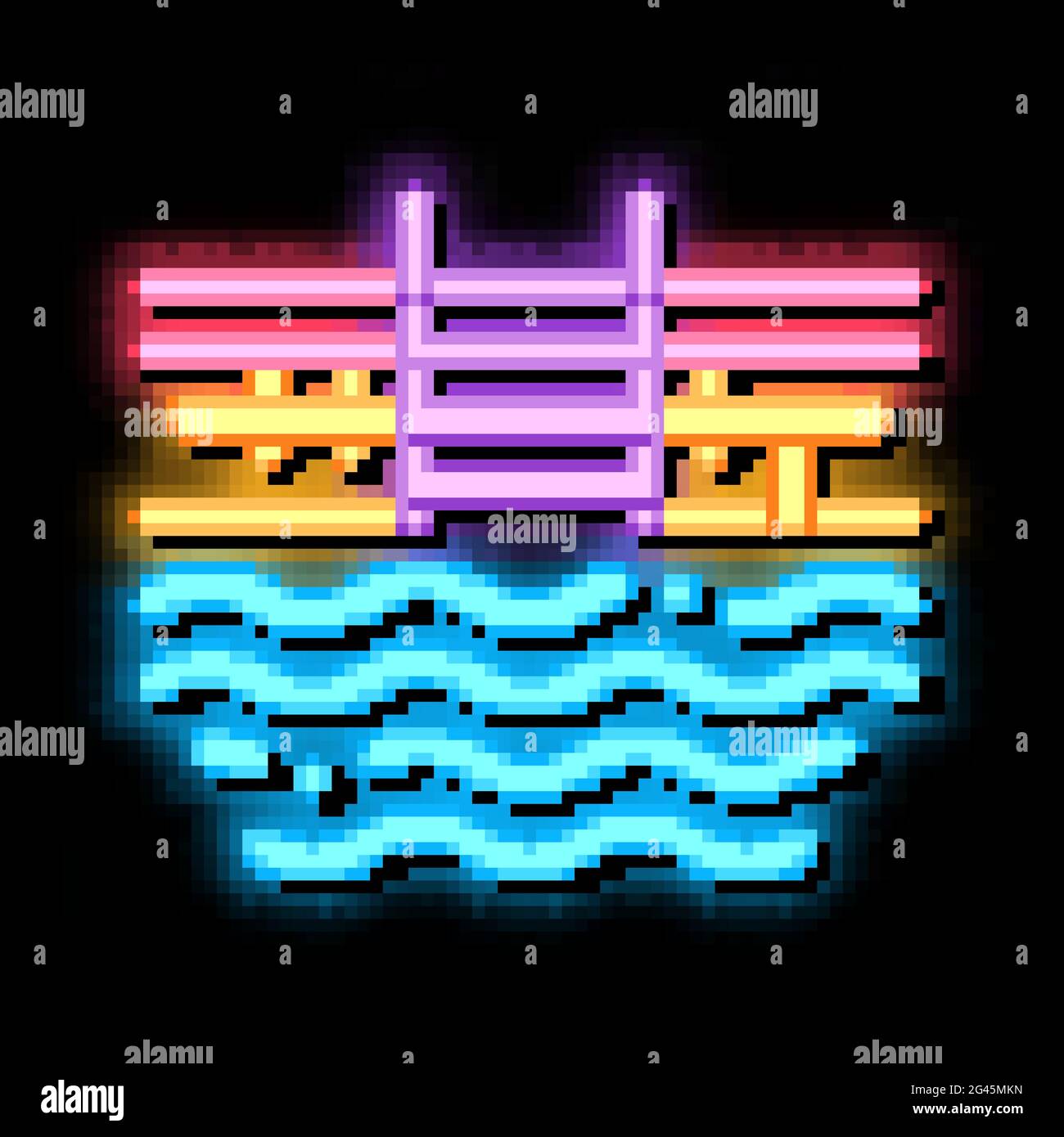 water pool neon glow icon illustration Stock Vector Image & Art - Alamy