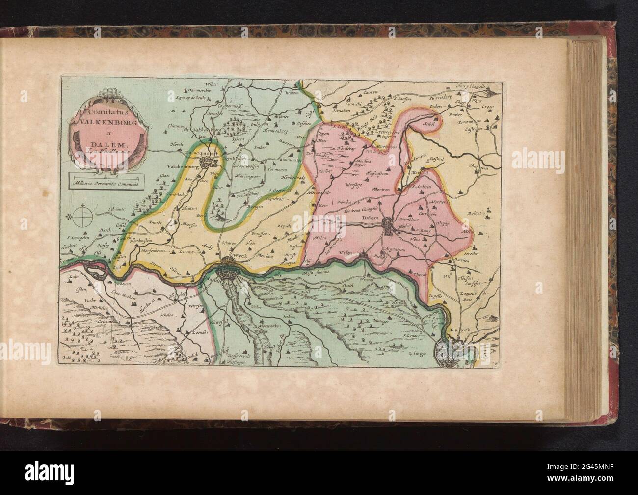 Map of Valkenburg and Dalhem; Comitatus Valkenborg et Dalem. Map with ...