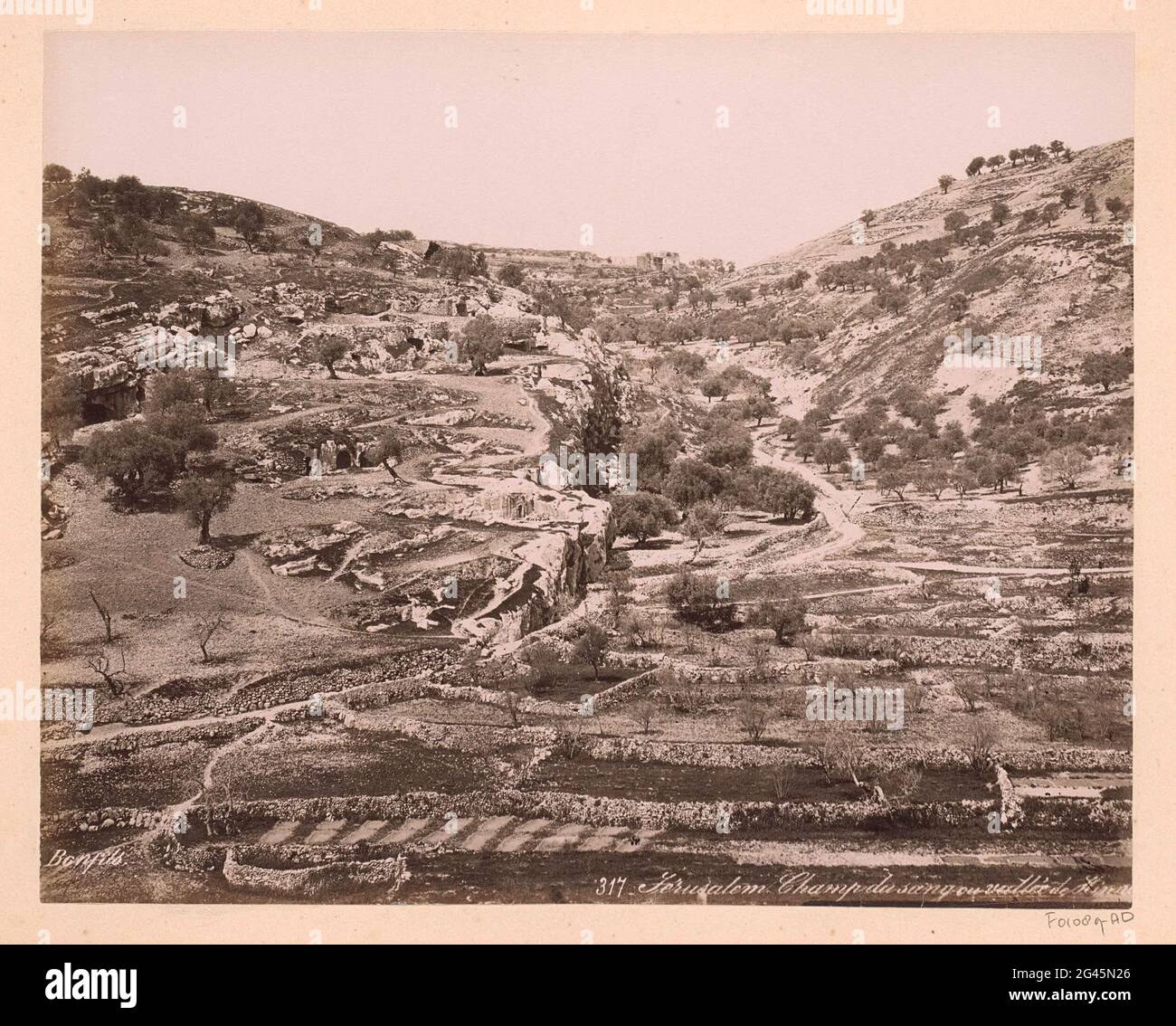 View of the valley of Hinnom at Jerusalem; Jérusalem, Champ du Sang Ou ...