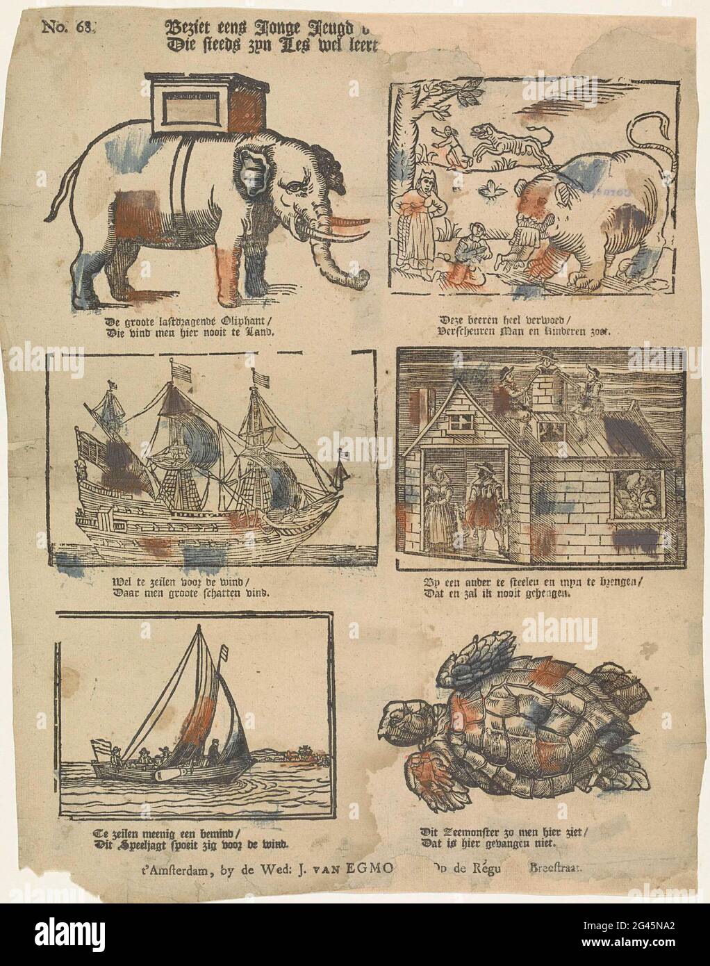View young youth (...). Sheet with 6 performances of various kinds ...