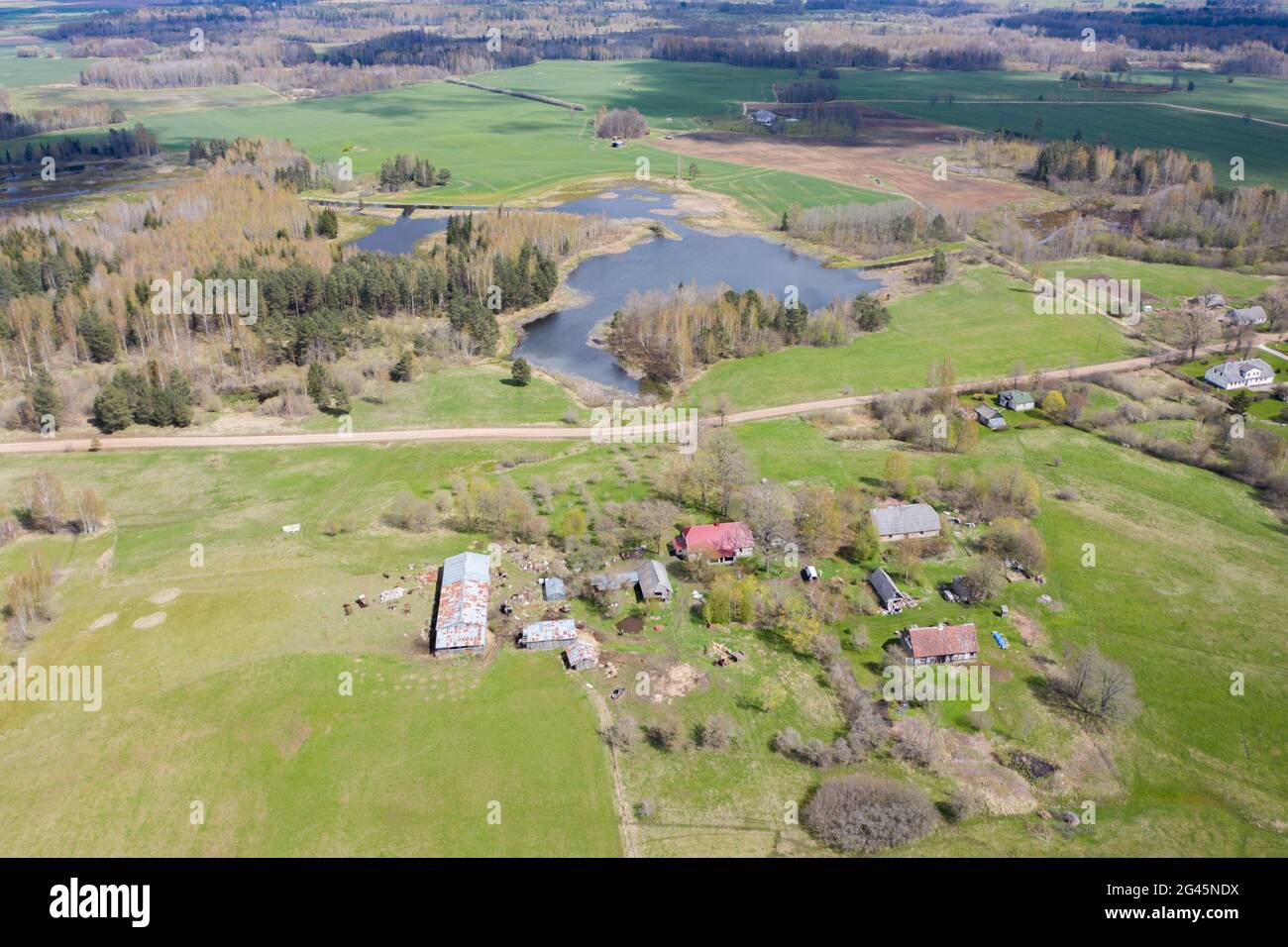Aerial view of rural area hi-res stock photography and images - Alamy