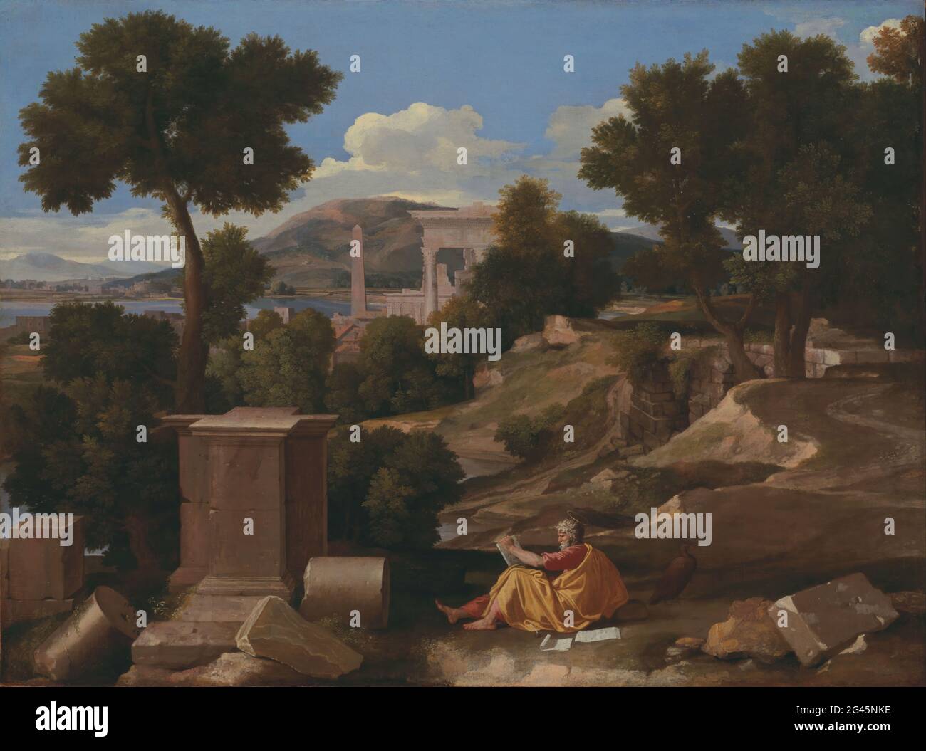 Nicolas Poussin - Landscape with Saint John on Patmos Stock Photo - Alamy