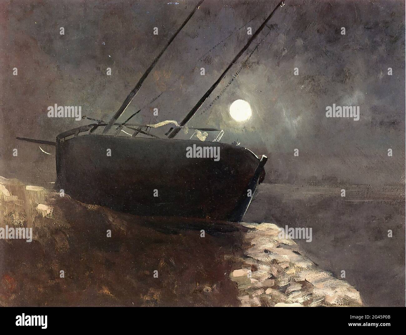 Boat moonlight hi-res stock photography and images - Alamy
