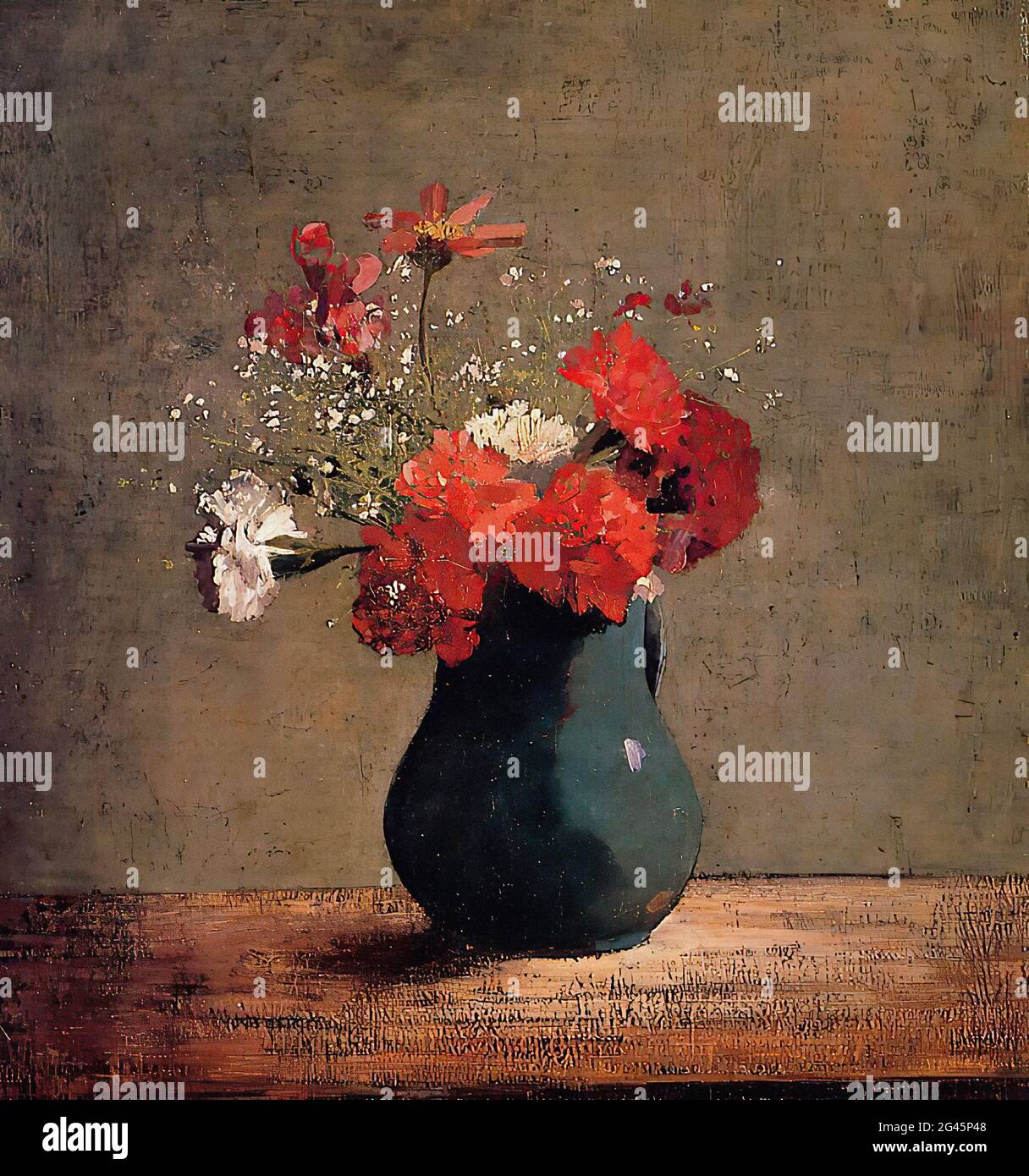 Odilon Redon - Carnations Baby S Breath Green Pitcher Stock Photo - Alamy