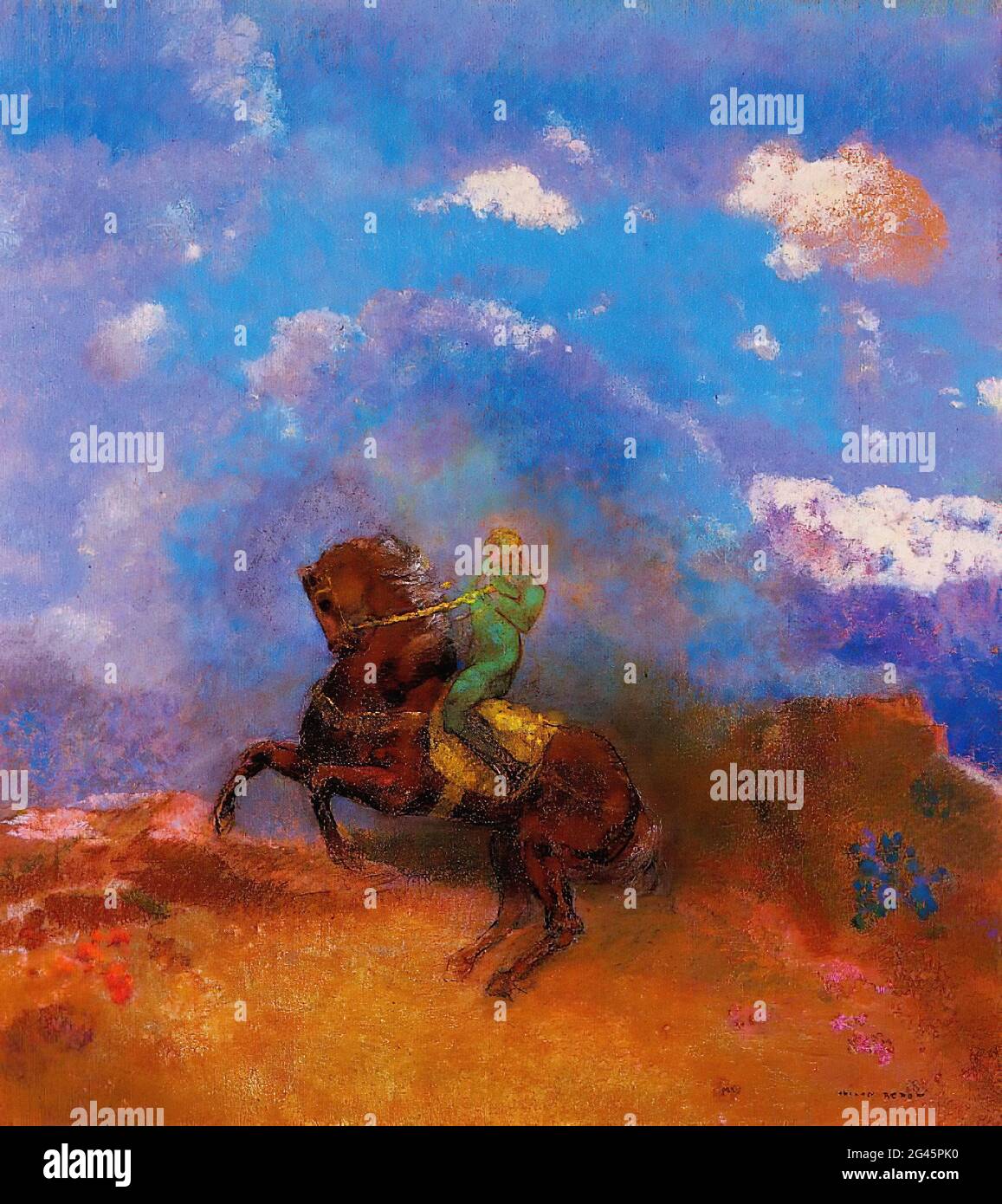 Odilon Redon - Green Horseman C 1904 Stock Photo - Alamy