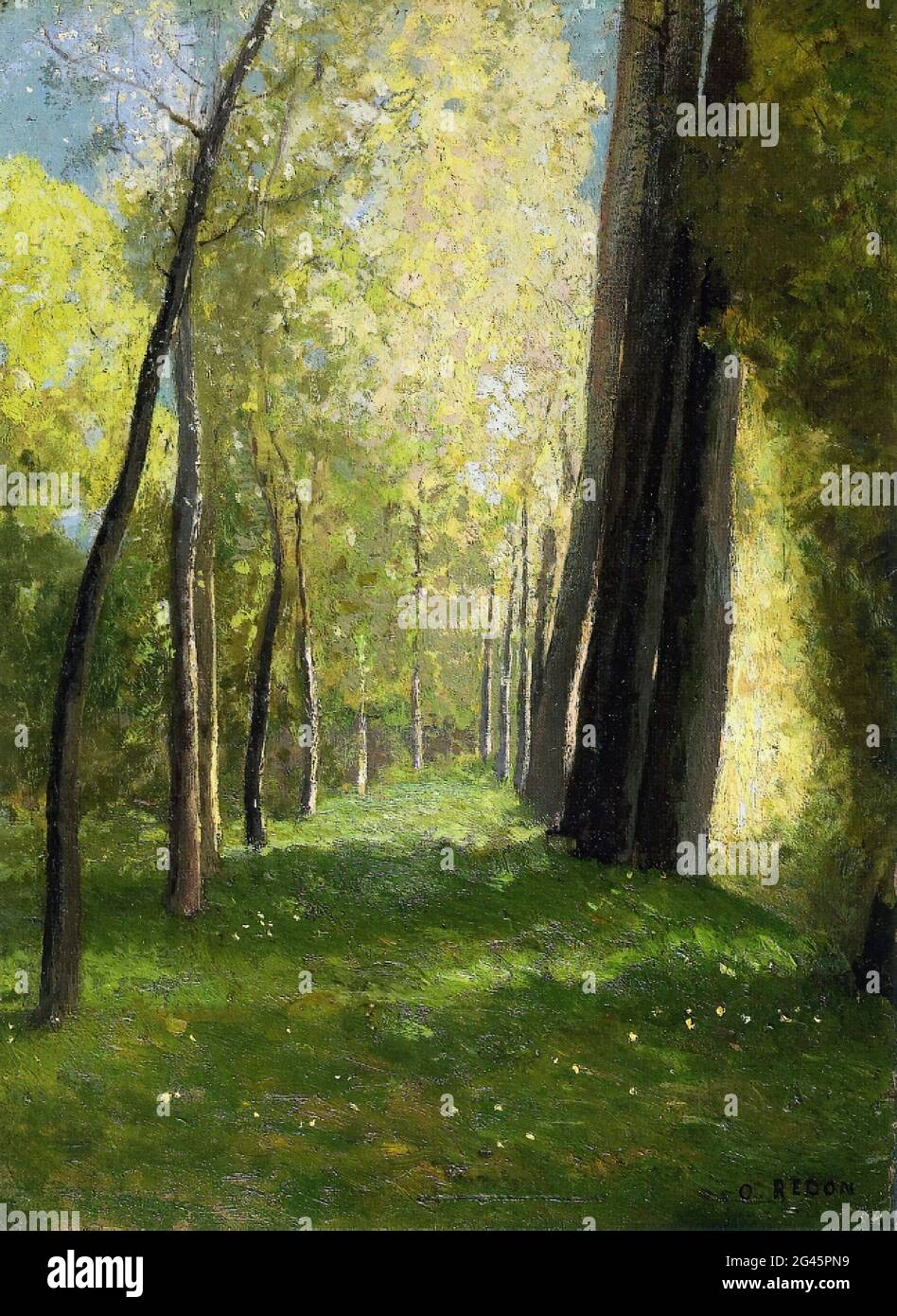 Odilon Redon - Lane Trees Stock Photo - Alamy