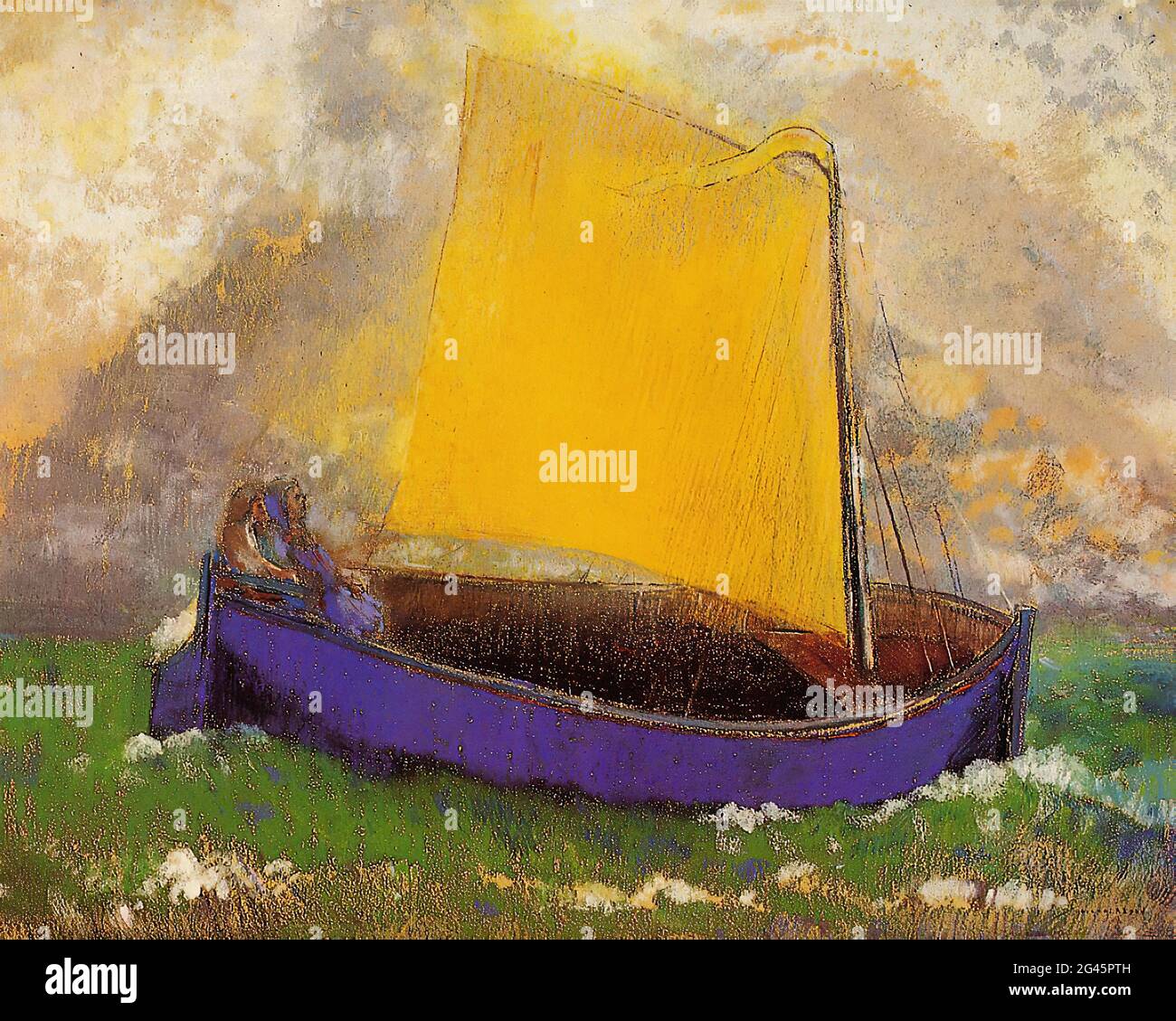 Odilon Redon - Mysterious Boat 1 C 1892 Stock Photo - Alamy