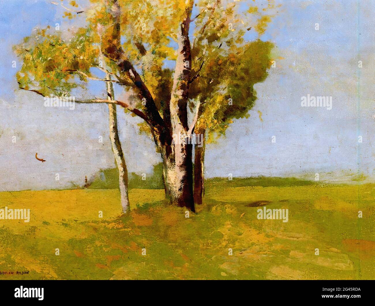 Odilon Redon - Trees C 1875 Stock Photo - Alamy