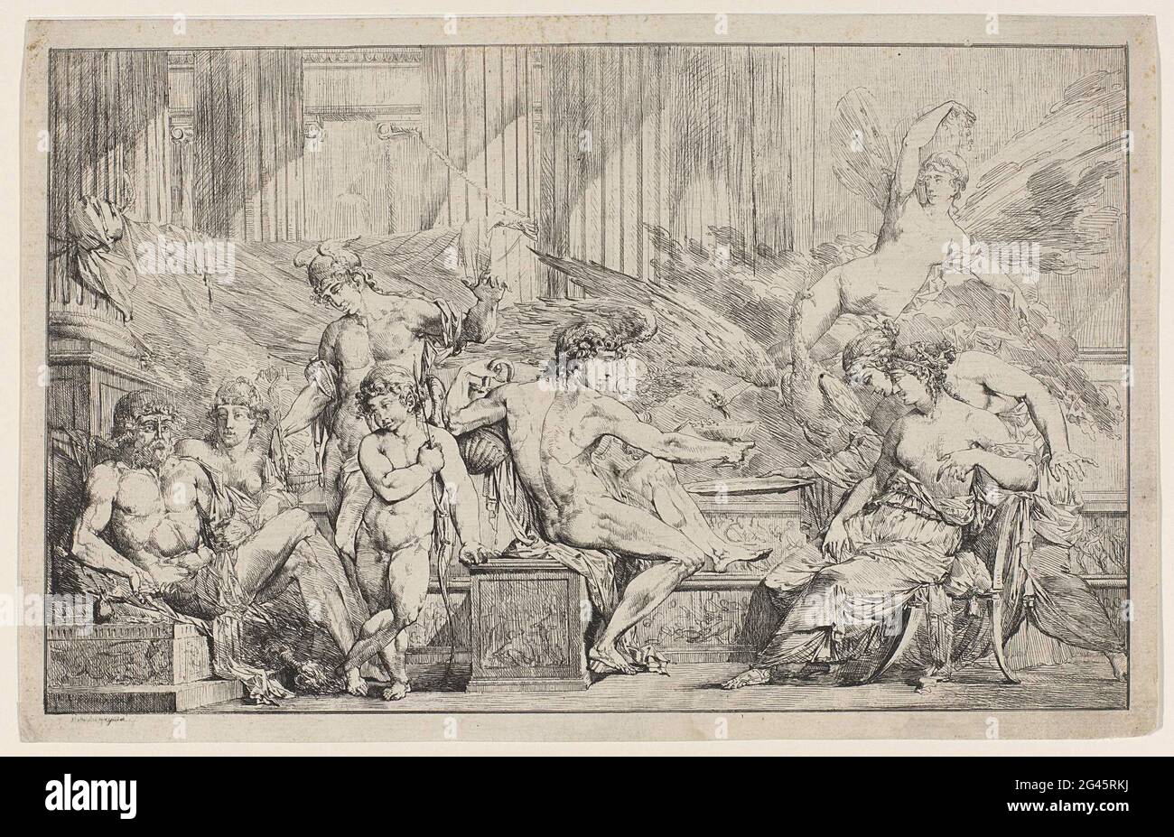 Godenbanket. Banquet of the Gods with Jupiter and Hera from left to ...