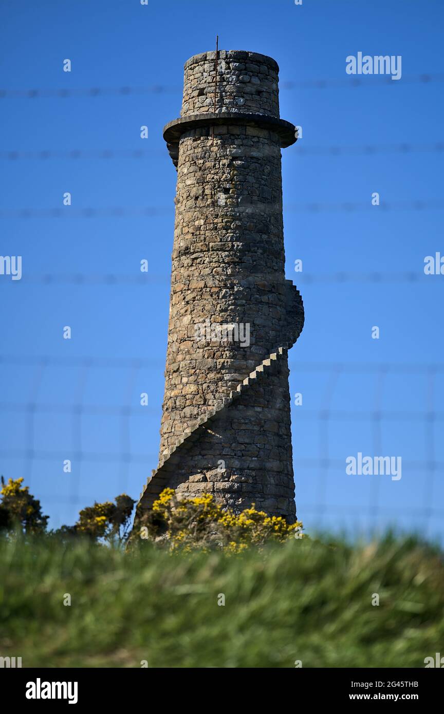 Beautiful bright vertical view of Ballycorus lead mining and smelting ...