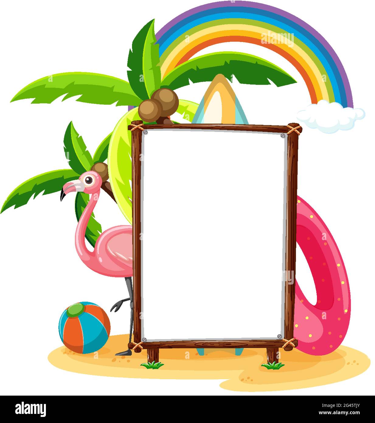 Beach Scene Border Clip Art