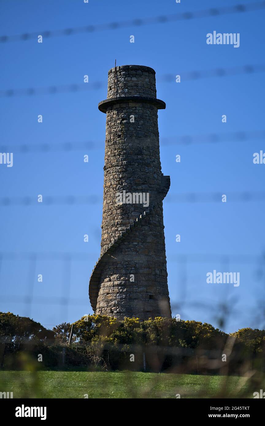 Beautiful bright vertical view of Ballycorus lead mining and smelting ...