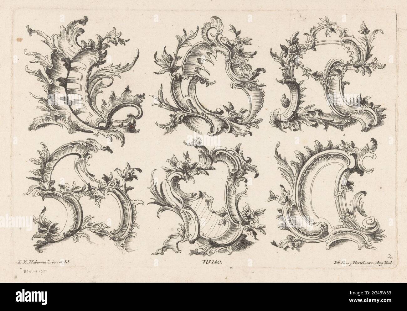 Six rocaille ornaments hi-res stock photography and images - Alamy
