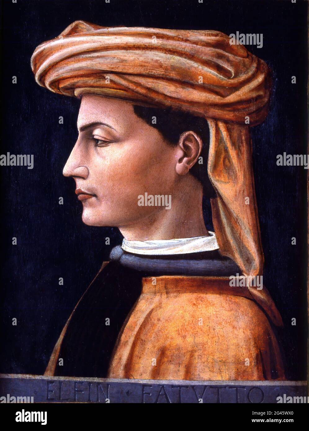 Paolo Uccello - portrait of a young man 01 Stock Photo - Alamy