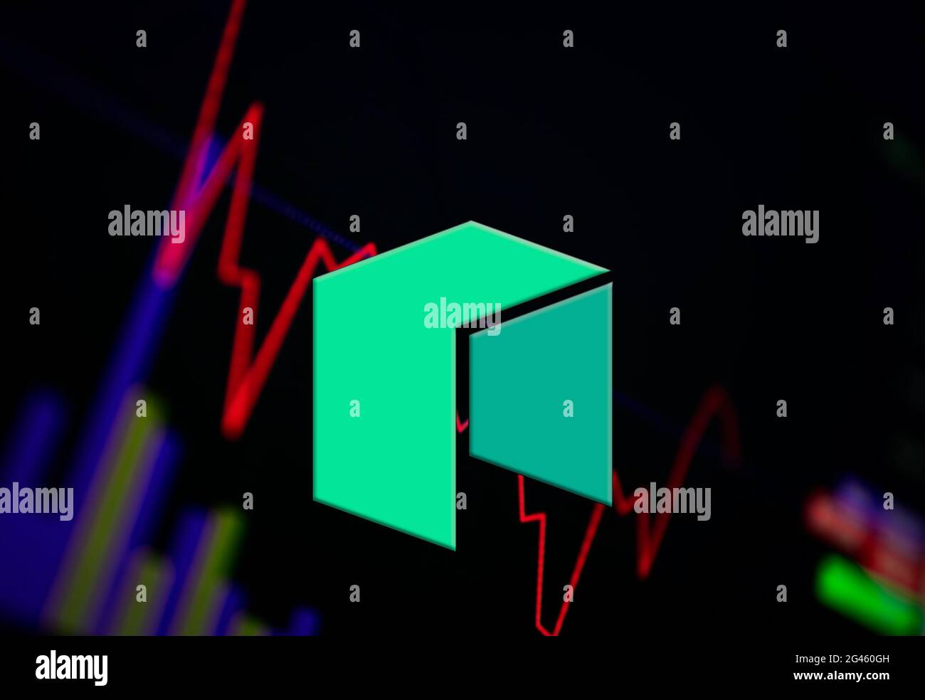 Neo NEO Cryptocurrency. coin growth chart on the exchange, chart Stock ...