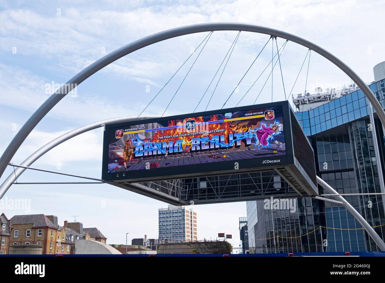 Drama vs Reality advert ITV show electronic digital billboard display ...