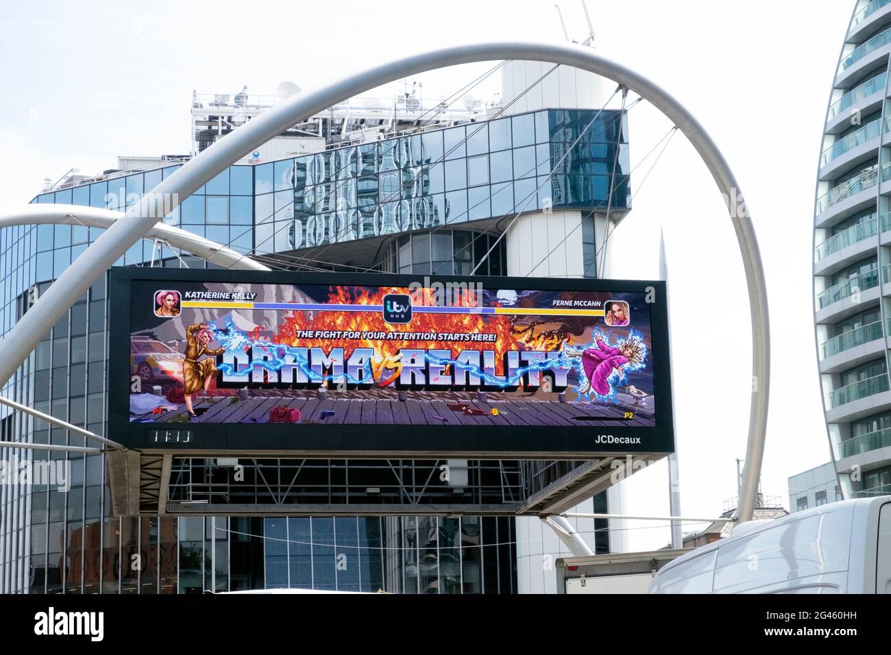 Drama vs Reality advert ITV show electronic digital billboard display ...