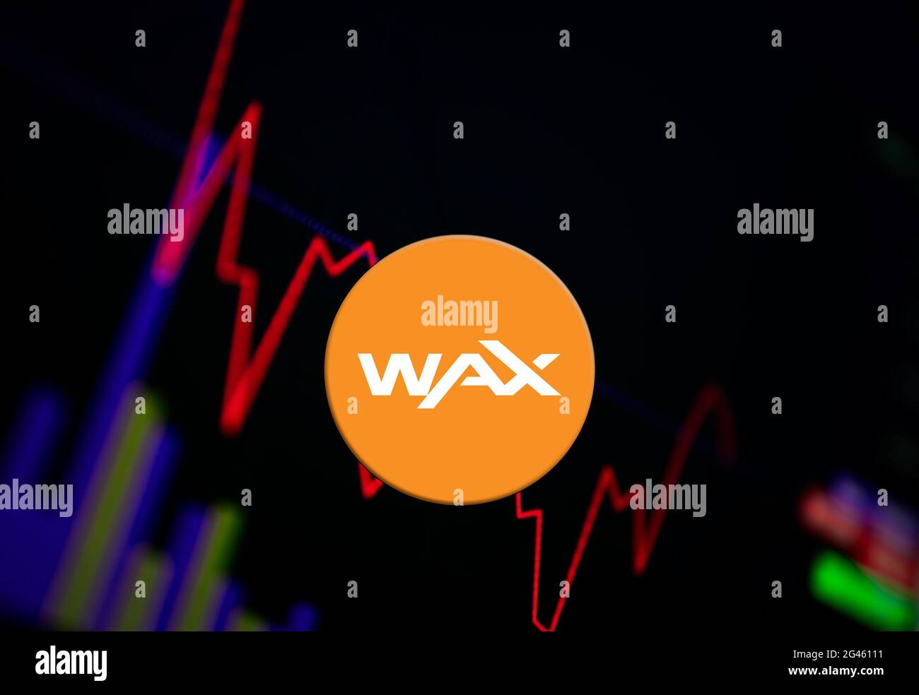 WAX WAXP Cryptocurrency. WAX coin growth chart on the exchange, chart ...