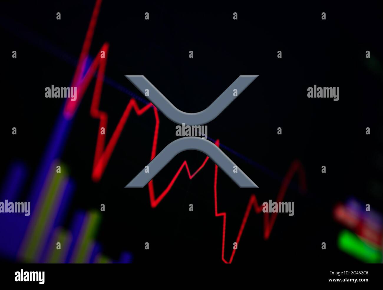 XRP Cryptocurrency. coin growth chart on the exchange, chart Stock ...