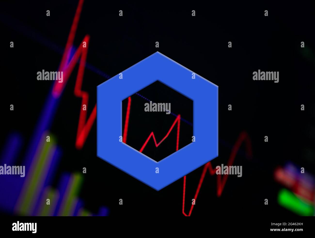 Chainlink LINK Cryptocurrency. coin growth chart on the exchange, chart ...